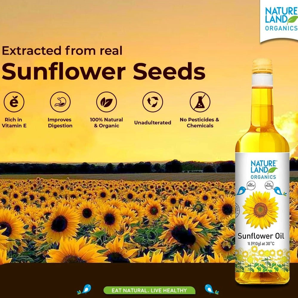 NatureLand Organic Sunflower Oil 1L — BasicBrowns