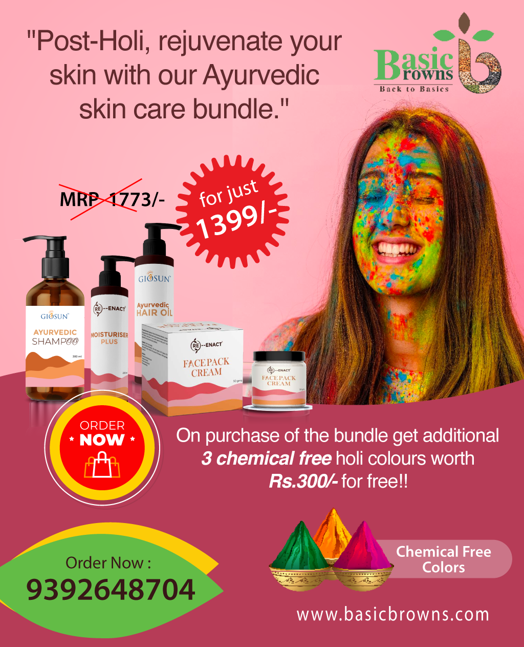Skin Rejuvenation After Holi Celebration — BasicBrowns